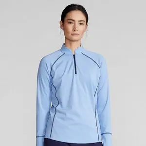 Ralph Lauren Performance Quarter-zip Pullover - Blue Lagoon/french Navy