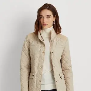 Ralph Lauren Diamond-quilted Mockneck Jacket - Birch