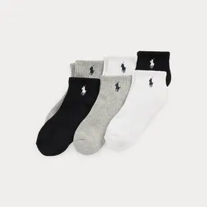 Ralph Lauren Athletic Crew Sock 6-pack - Grey Heather Assorted