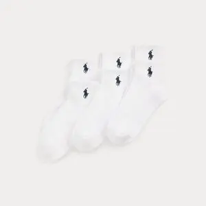 Ralph Lauren Athletic Crew Sock 6-pack - White