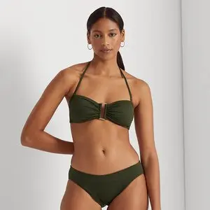 Ralph Lauren Solid Hipster Bikini Bottom Olive