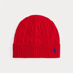 Ralph Lauren Cable-knit Wool-cashmere Beanie - Rl Red
