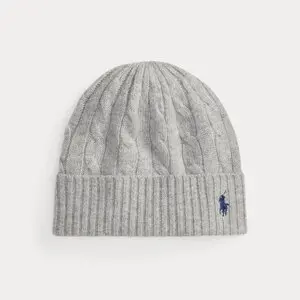 Ralph Lauren Cable-knit Wool-cashmere Beanie - Soft Grey
