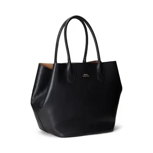 Ralph Lauren Bellport Large Leather Tote - Black