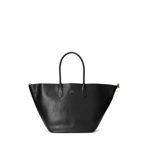 Ralph Lauren Bellport Large Leather Tote - Black