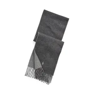 Ralph Lauren Reversible Wool-blend Scarf Grey Heather