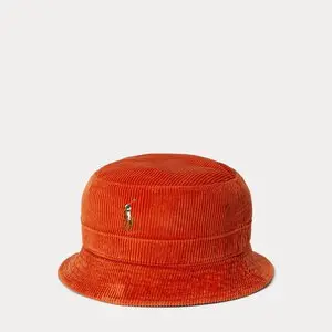Ralph Lauren Corduroy Bucket Hat - Charles Orange X