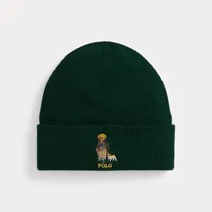 Ralph Lauren Polo Bear Cotton Beanie - Moss Agate