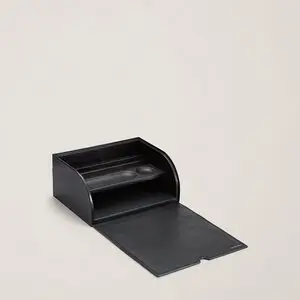Ralph Lauren Brennan Leather Writer's Box - Black