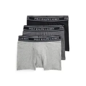Ralph Lauren Stretch Cotton Boxer Brief 3-pack Andover/charcoal/black