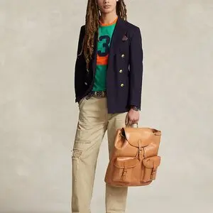 Ralph Lauren Heritage Leather Backpack - Tan