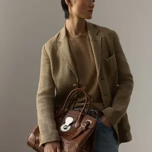 Ralph Lauren Ricky 33 Alligator Bag - Honey
