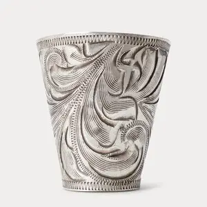 Ralph Lauren Engraved Bandanna Slider - Silver