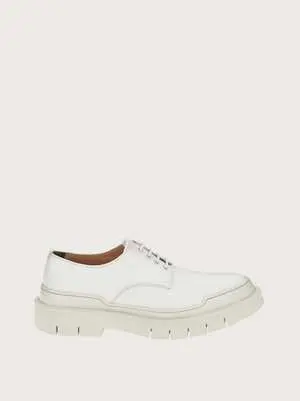 FERRAGAMO Lace Up Derby Shoe Grey
