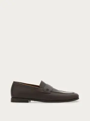 FERRAGAMO Suede Penny Loafer - Brown