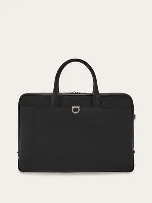 FERRAGAMO Gancini Briefcase - Black