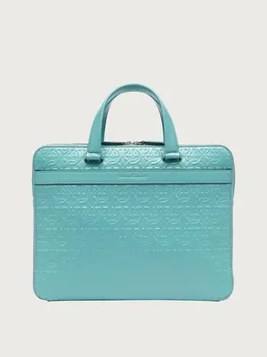 FERRAGAMO Gancini Briefcase Blue