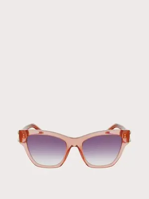 FERRAGAMO Ferragamo Oval Frame Sunglasses Antique Rose