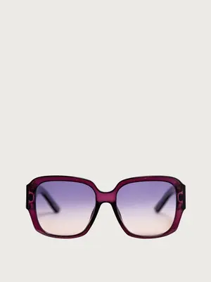 FERRAGAMO Ferragamo Oval Frame Sunglasses Crystal Violet