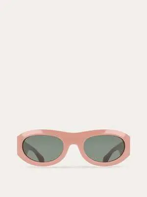 FERRAGAMO Oval Frame Sunglasses - Pink