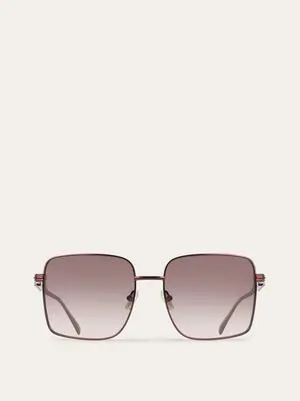 FERRAGAMO Oversized Rectangle Sunglasses - Red