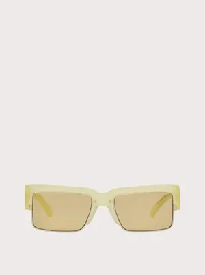 FERRAGAMO Ferragamo Oval Frame Sunglasses Technicolor Yellow/gold