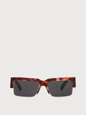 FERRAGAMO Ferragamo Oval Frame Sunglasses Tortoise/gold