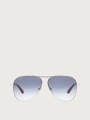 FERRAGAMO Ferragamo Oval Frame Sunglasses Yellow Gold/tortoise