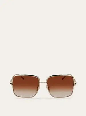 FERRAGAMO Oversized Rectangle Sunglasses - Yellow