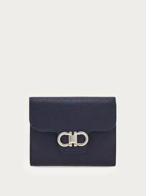 FERRAGAMO Gancini Compact Wallet - Blue