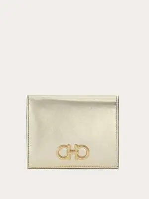 FERRAGAMO Gancini Compact Wallet - Gold