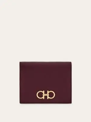 FERRAGAMO Gancini Compact Wallet - Violet