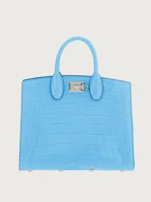 FERRAGAMO Studio Box Bag Blue