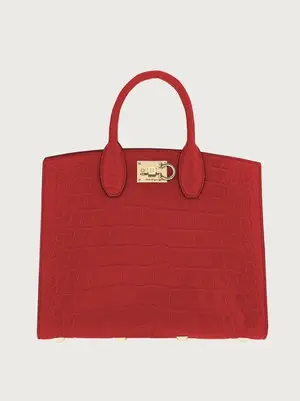 FERRAGAMO Studio Box Bag Red