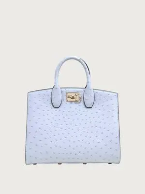 FERRAGAMO Studio Box Bag White