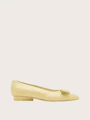 FERRAGAMO Viva Bow Ballet Flat Yellow