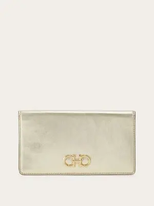 FERRAGAMO Gancini Continental Wallet Beige