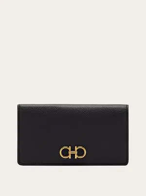 FERRAGAMO Gancini Continental Wallet - Black