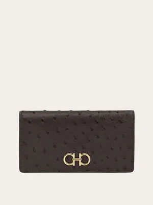 FERRAGAMO Gancini Continental Wallet Brown