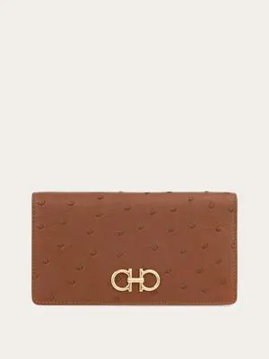 FERRAGAMO Gancini Continental Wallet - Brown