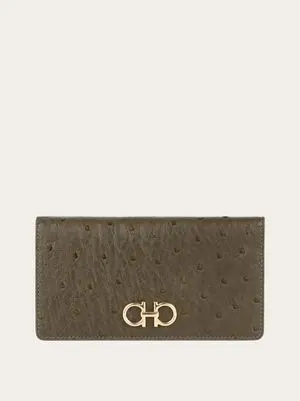 FERRAGAMO Gancini Continental Wallet - Green