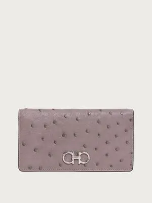 FERRAGAMO Gancini Continental Wallet Grey