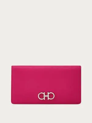 FERRAGAMO Gancini Continental Wallet Pink