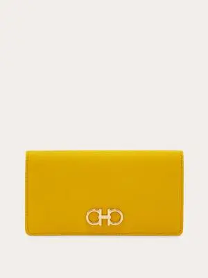 FERRAGAMO Gancini Continental Wallet Yellow