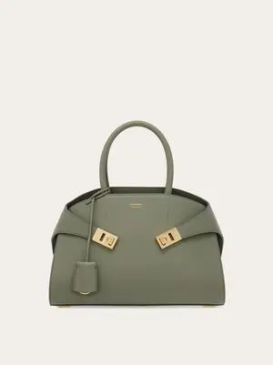 FERRAGAMO Hug Top Handle Bag - Grey