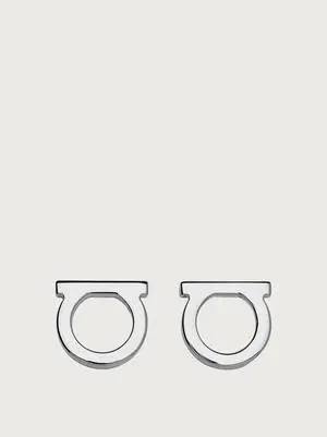 FERRAGAMO Gancini Stud Earrings - Silver