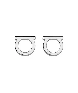 FERRAGAMO Gancini Stud Earrings - Silver