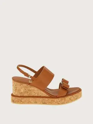 FERRAGAMO Vara Bow Slingback Sandals Brown
