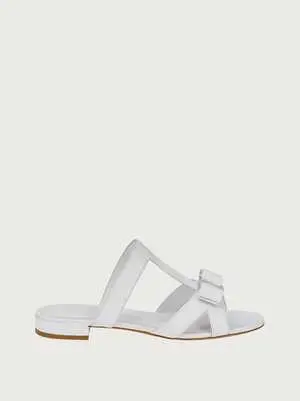 FERRAGAMO Vara Bow Slingback Sandals White