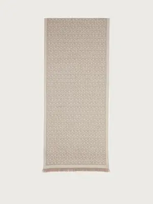 FERRAGAMO Gancini Scarf - Beige